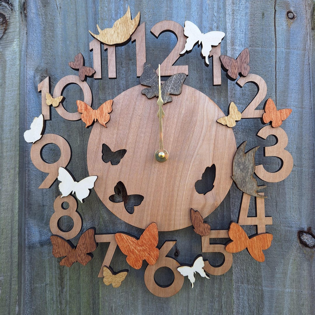Butterfly Wall Clock - Etsy