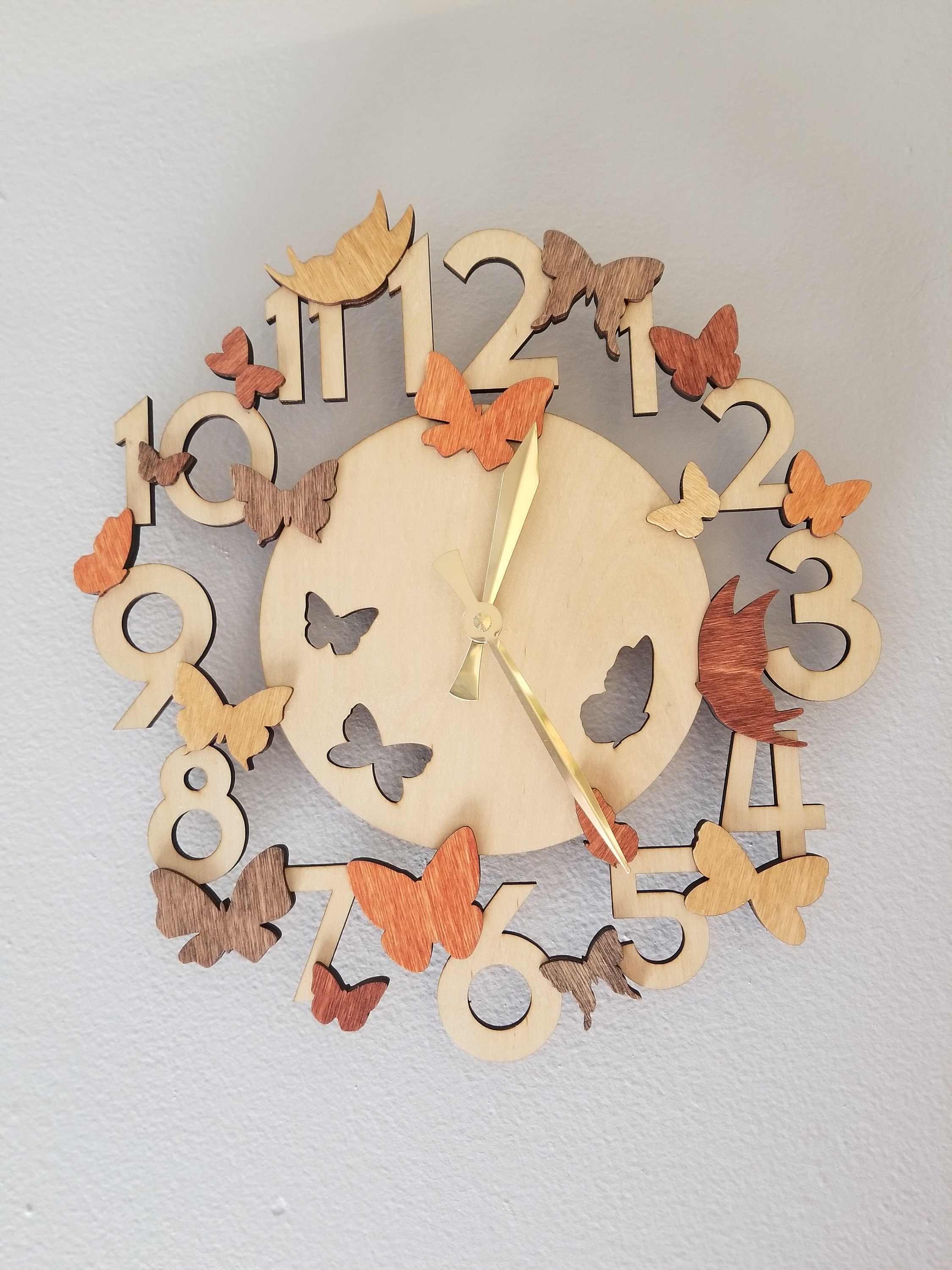 Butterfly Wall Clock - Etsy
