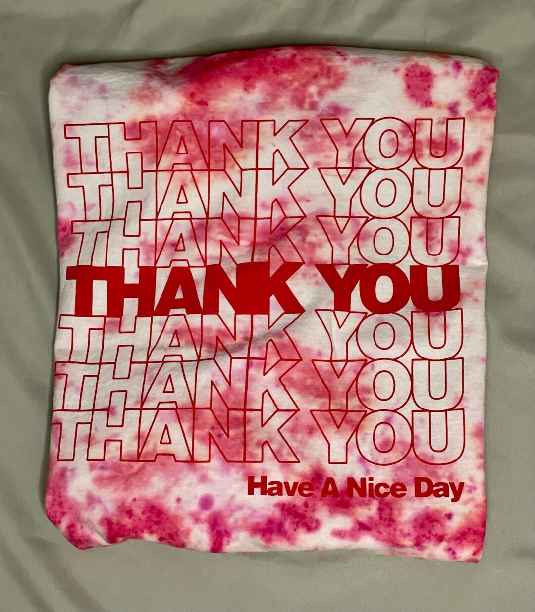 Tie Dyed Thank You Bag Graphic Tee - Etsy