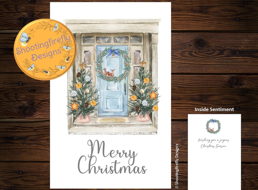 PRINTABLE Christmas Door Card Christmas Decor Holiday Decorations ...