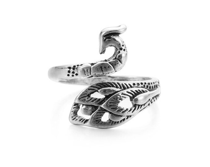 Silver Peacock Adjustable Knitting Tension Ring Silver - Etsy