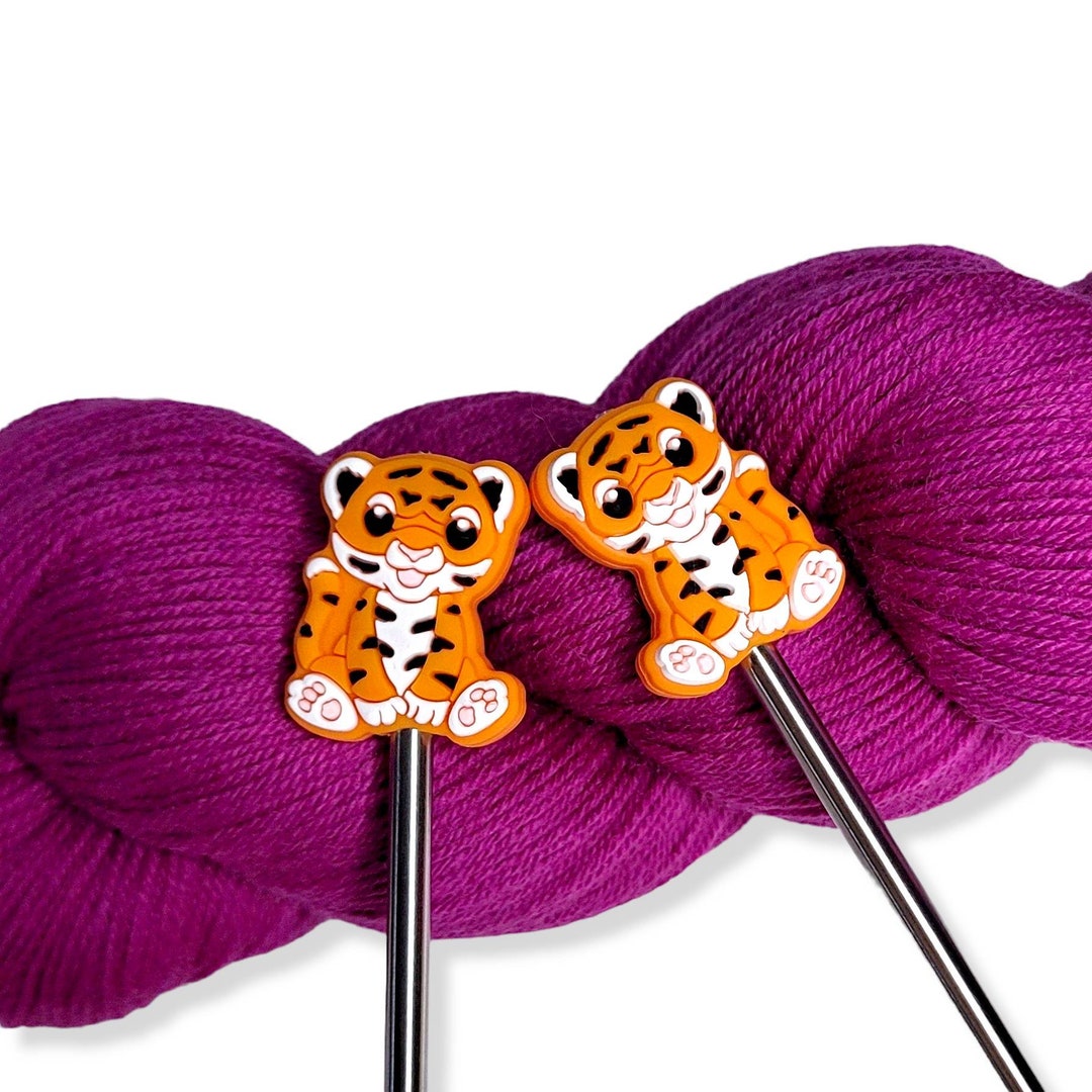 Tiger Knitting Needle Point Protectors Needle Holder(set of 2) - Etsy