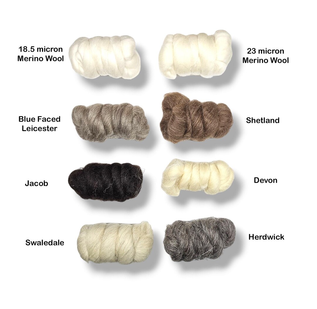 Breed Sampler Collection of Combed Wool Top 7 Ounce Set - Etsy