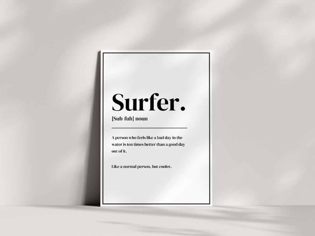 Surfer Definition - Greetings and Birthday Card - Etsy