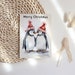 Cute Penguin Christmas Card - Etsy