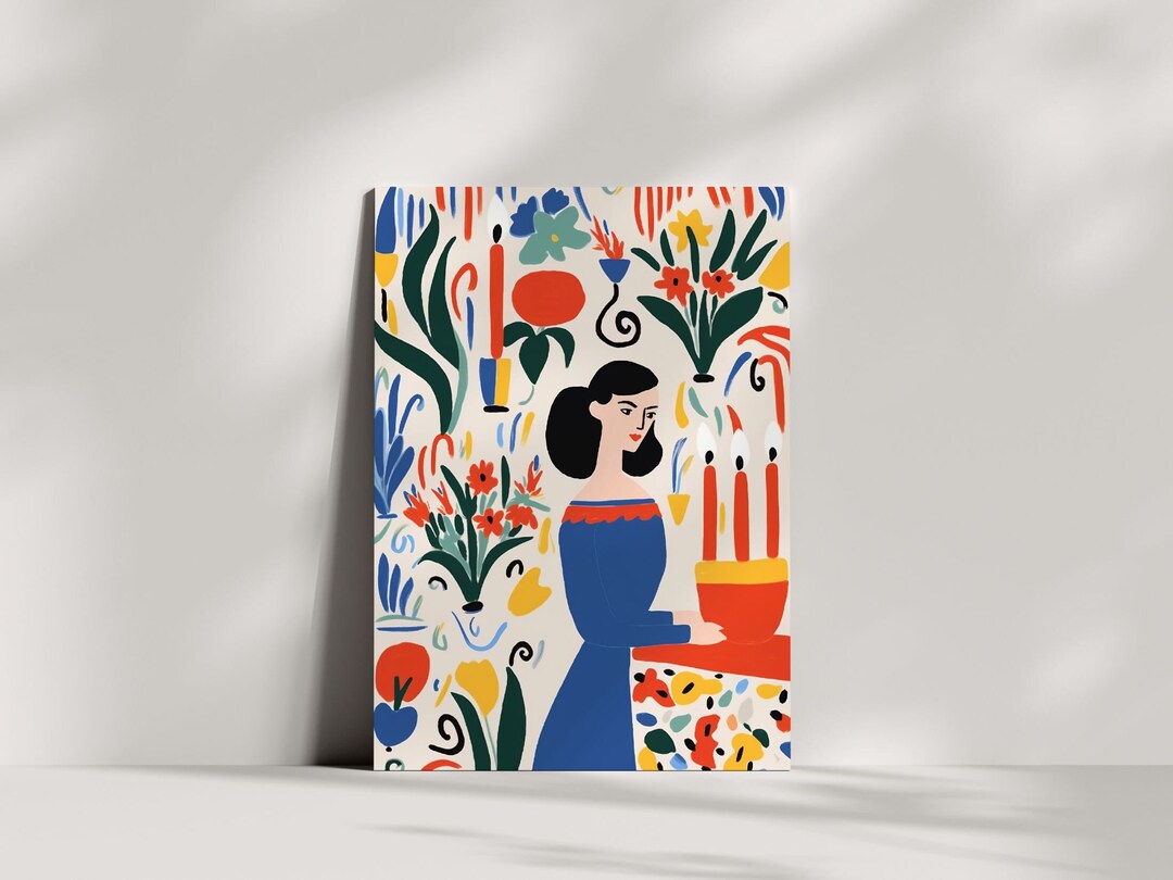 Henri Matisse Style Greetings and Birthday Card - Etsy