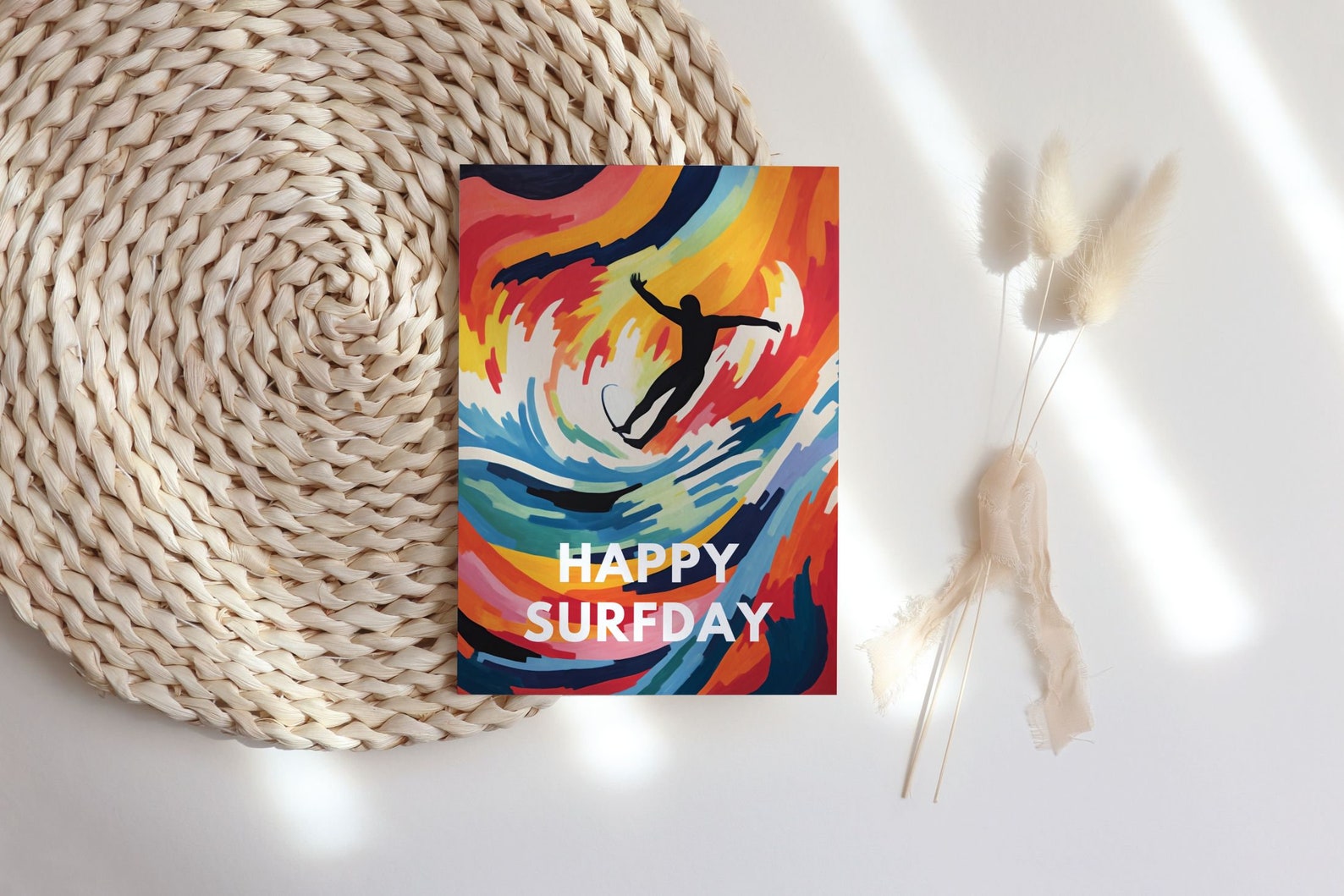 Happy Surfday - Surfing Birthday & Greetings Card, Available With or ...