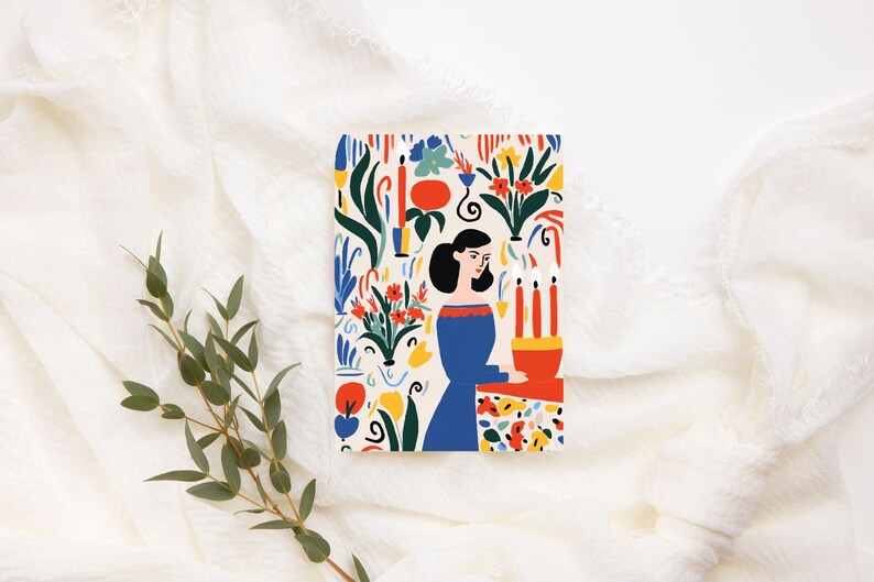 Henri Matisse Style Greetings and Birthday Card - Etsy