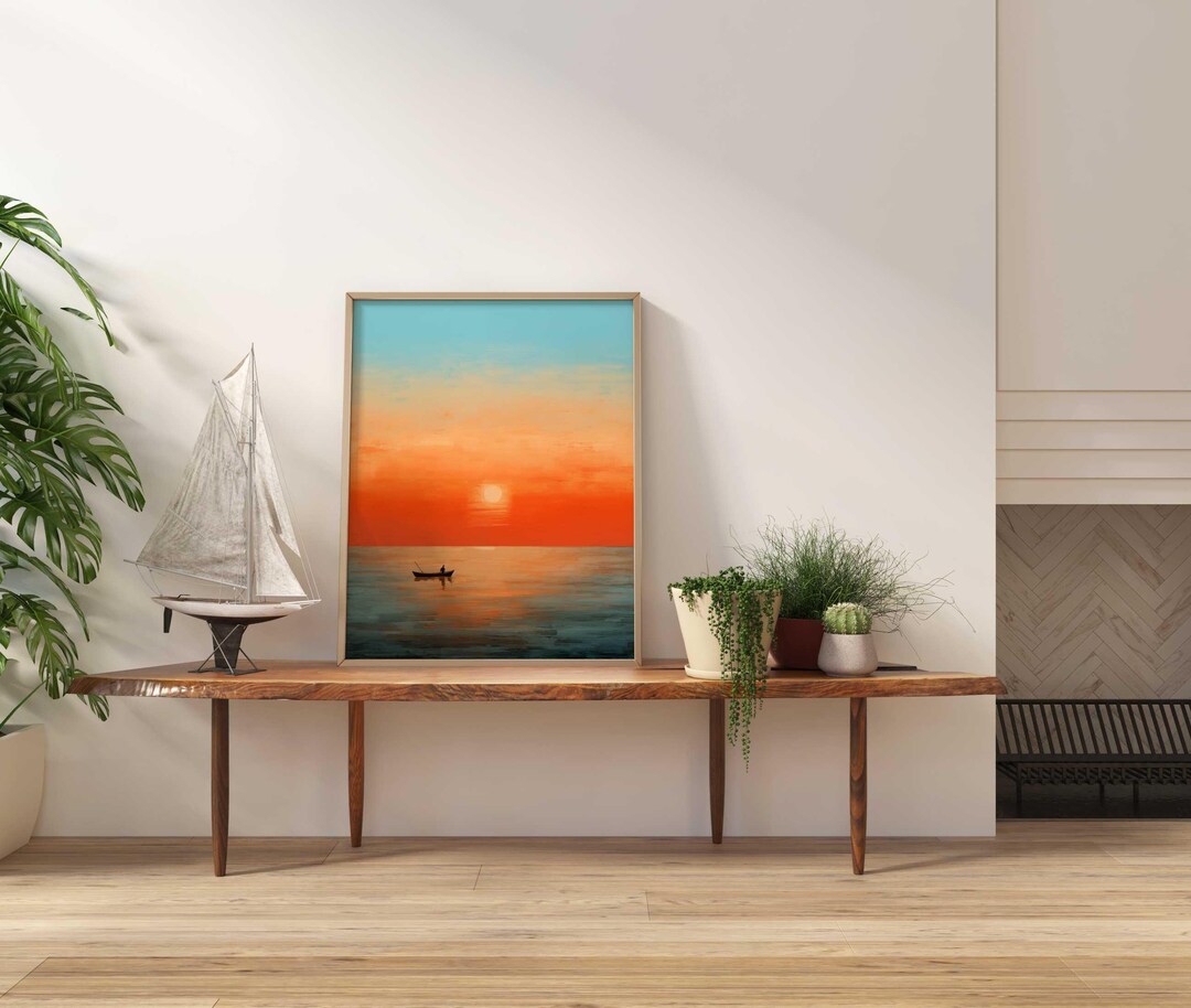 Sunset Over the Ocean - Mark Rothko Style Art Print & Print - Etsy