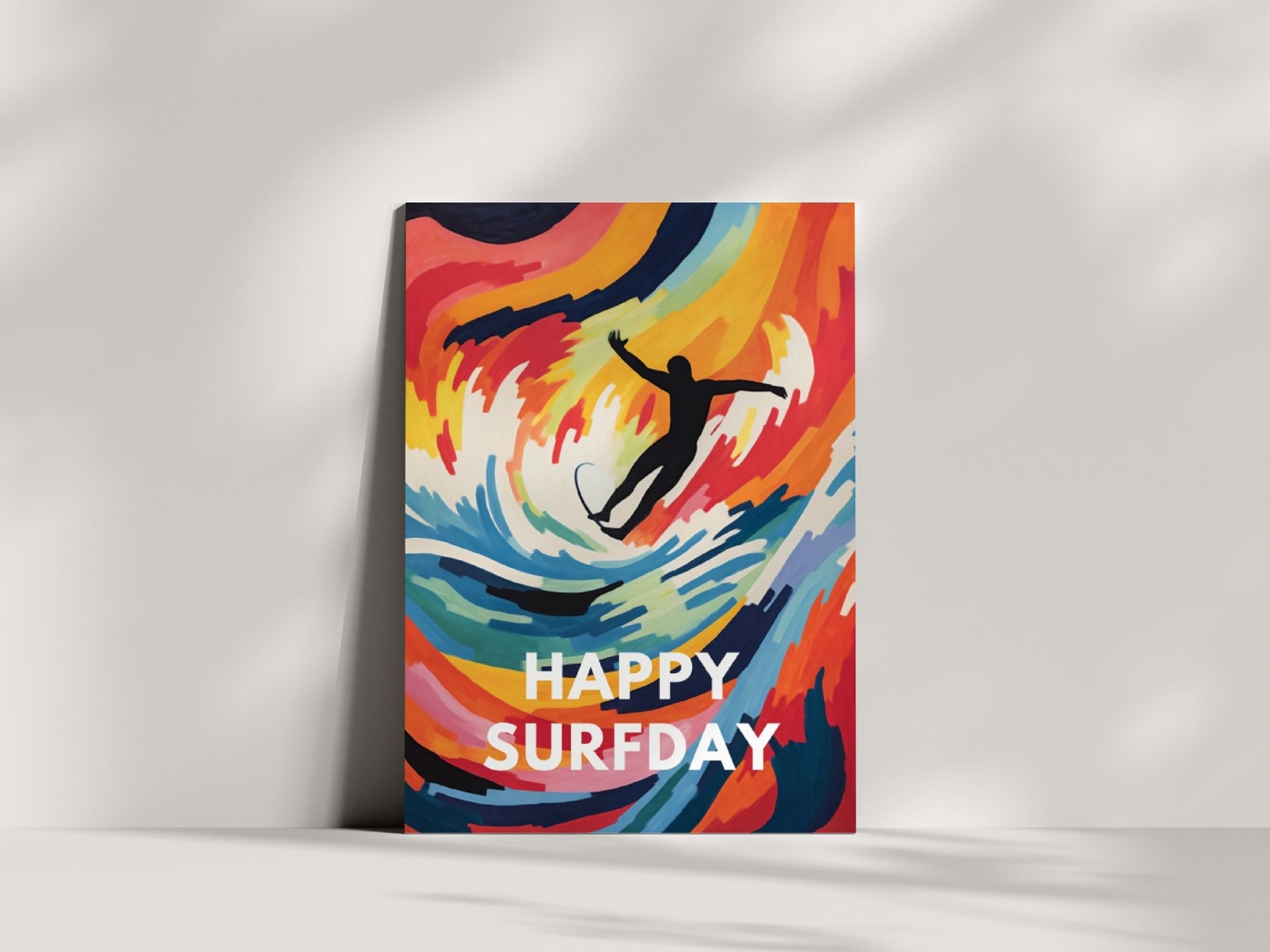 Happy Surfday - Surfing Birthday & Greetings Card, Available With or ...