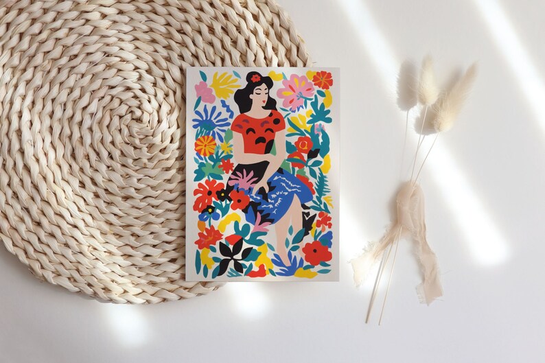 Henri Matisse Style Greetings and Birthday Card - Etsy