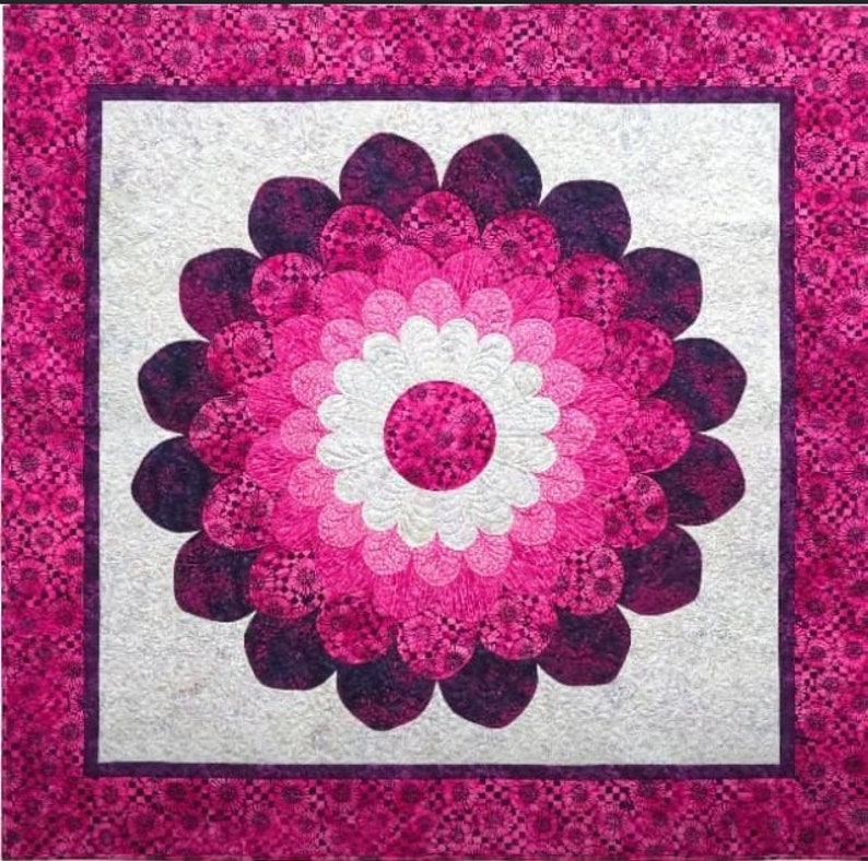 Modern Dahlia Quilt Pattern - Etsy