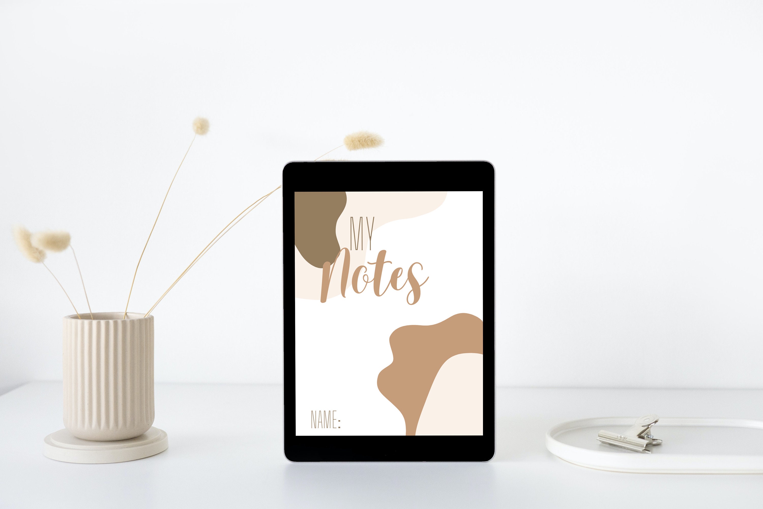 Aesthetic Note Page Templates - Downloadable - Beige Color Scheme - Etsy