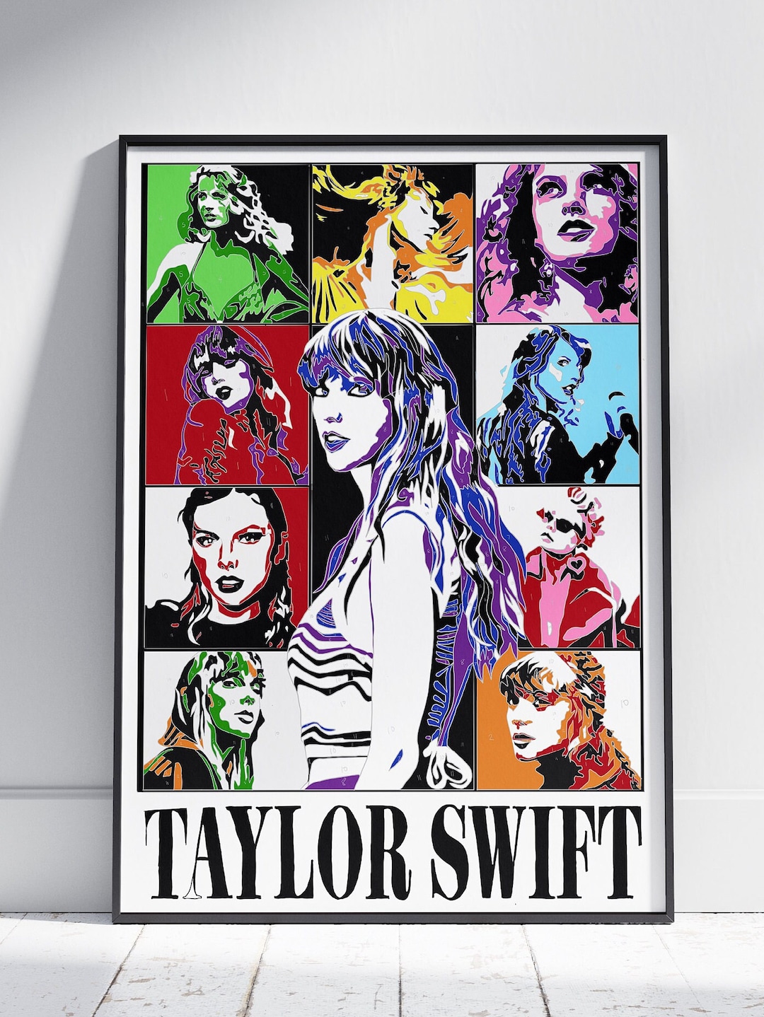 Printable Paint by Numbers Taylor S Eras Tour Poster Template Hand ...