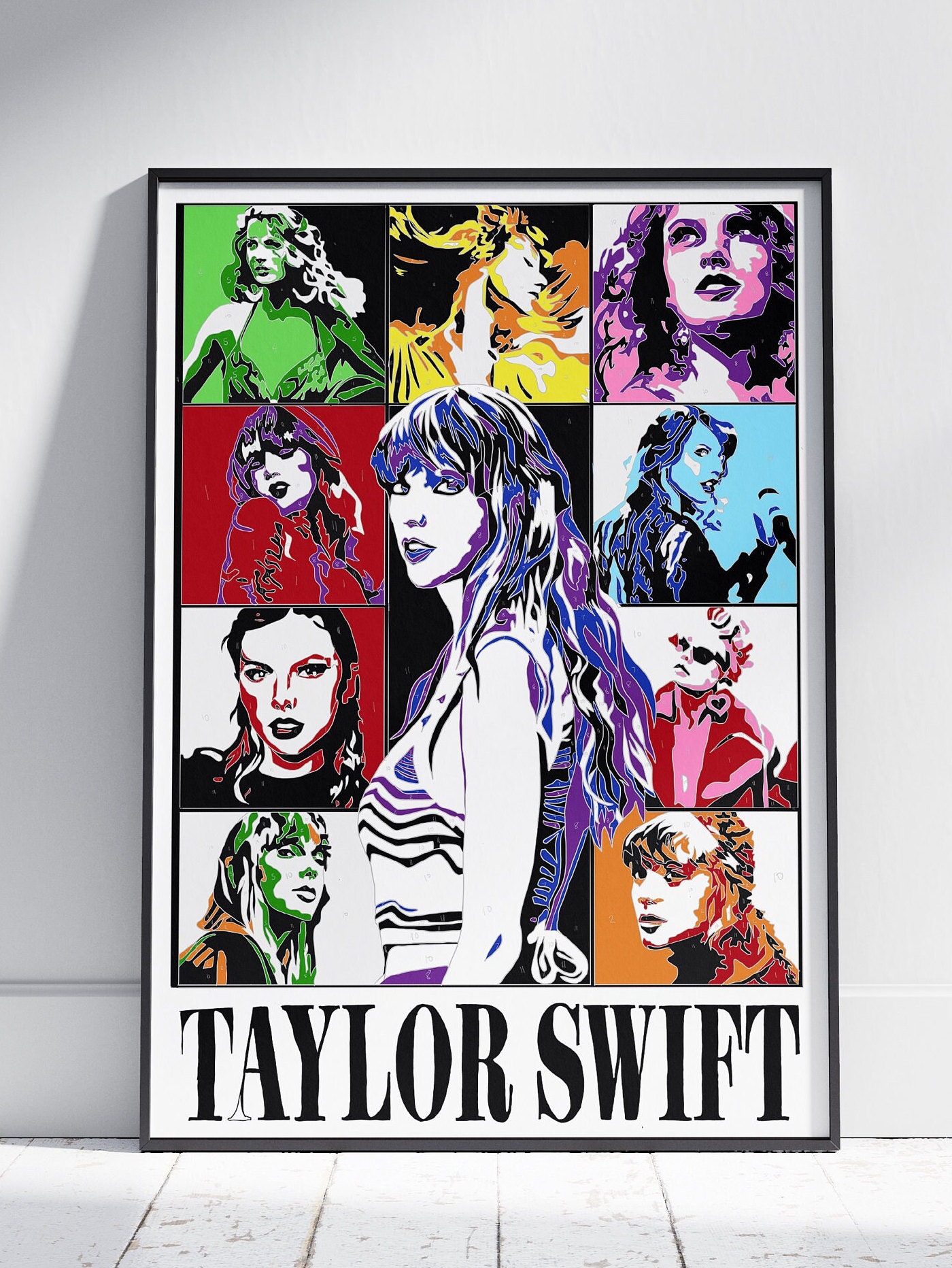 Printable Paint by Numbers Taylor S Eras Tour Poster Template Hand ...