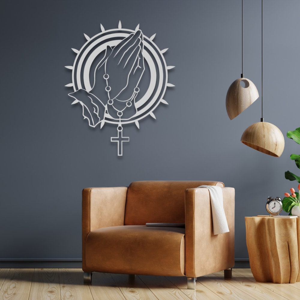 Praying Hands Metal Wall Art Praying Hands Wall Decor Living - Etsy