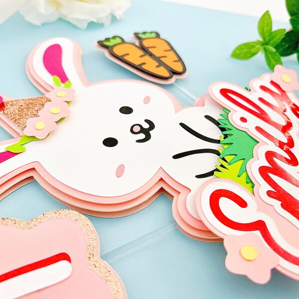 Rabbit Cake Topper - Etsy