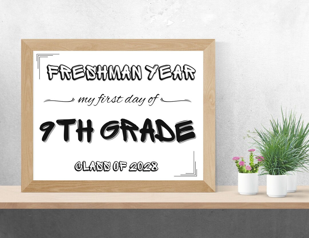 Not Your Boring First Day Sign Graffiti Printable First Day of 9th ...