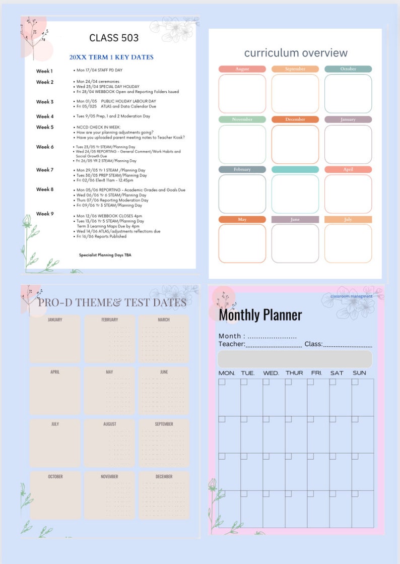 Ultimate Teacher Planner - K-12 / Preschool / ESL Teacher / - Etsy