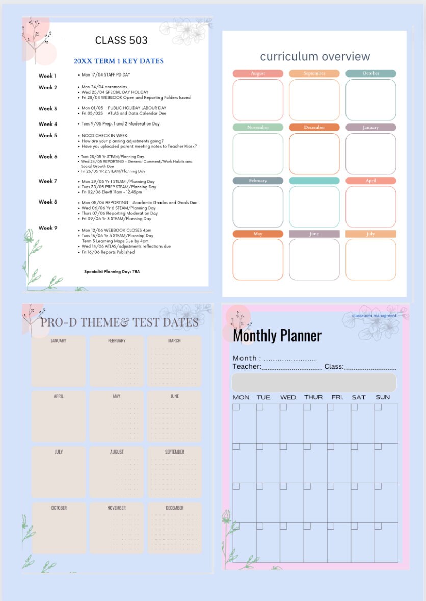 Ultimate Teacher Planner - K-12 / Preschool / ESL Teacher / - Etsy
