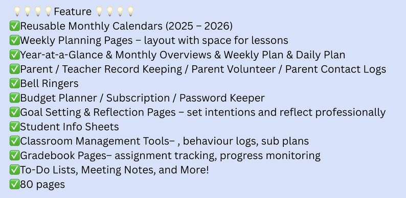 Timeless Teacher Planner Bundle - 80 Pages - 2025–2026 | Printable ...