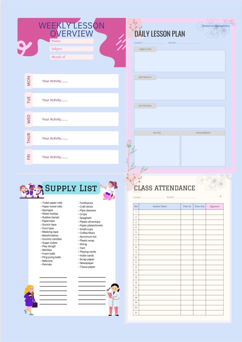 Ultimate Teacher Planner - K-12 / Preschool / ESL Teacher / - Etsy