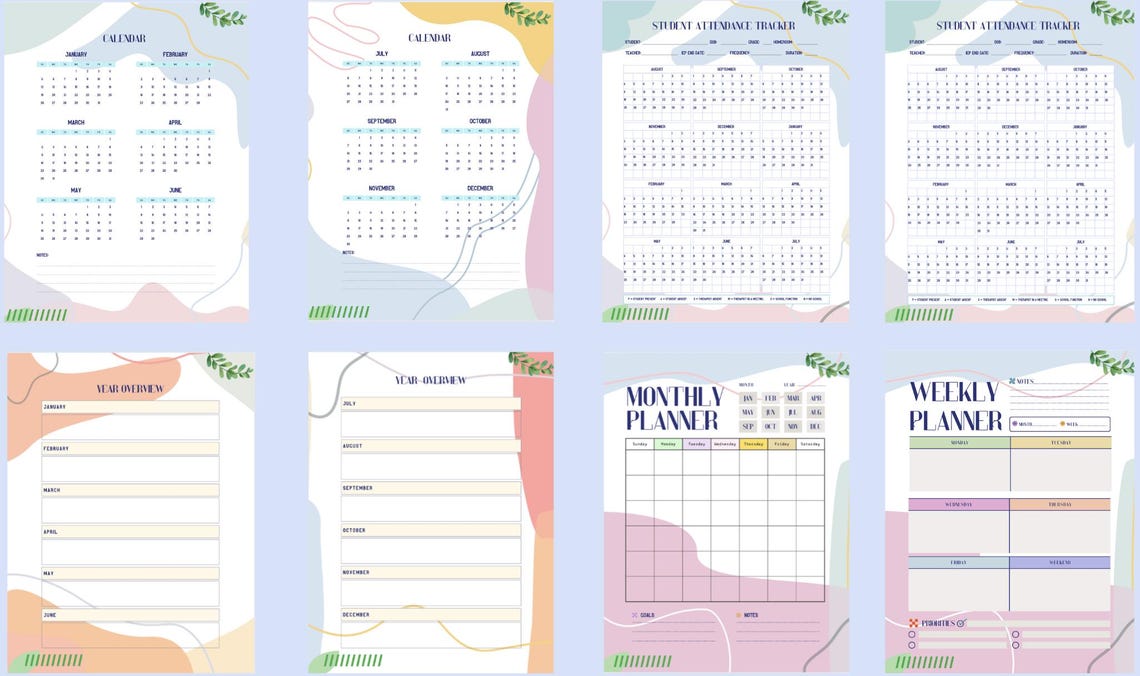 Timeless Teacher Planner Bundle - 80 Pages - 2025–2026 | Printable ...