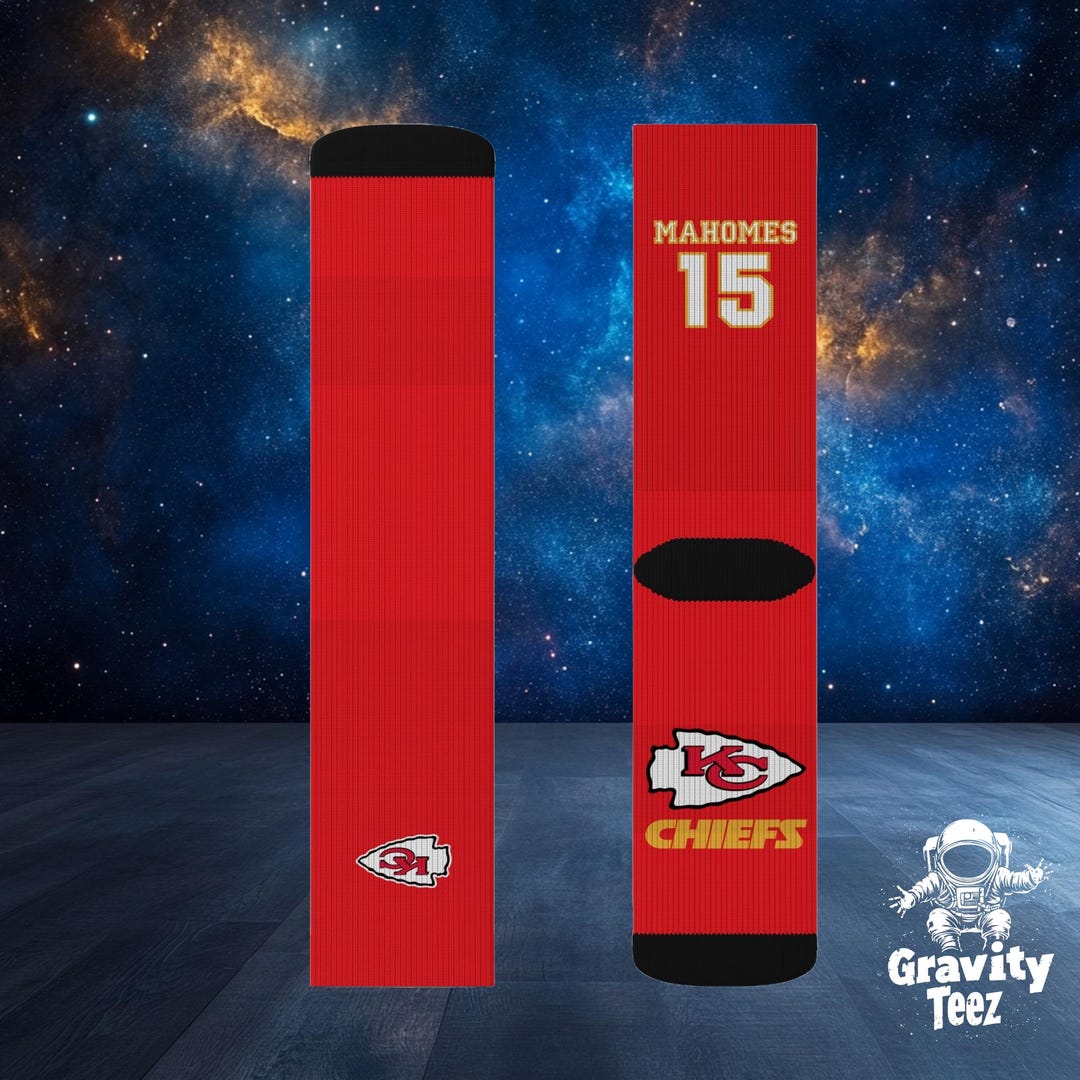Patrick Mahomes Socks, Football Fan Gift, Chiefs Game Day Apparel, NFL ...