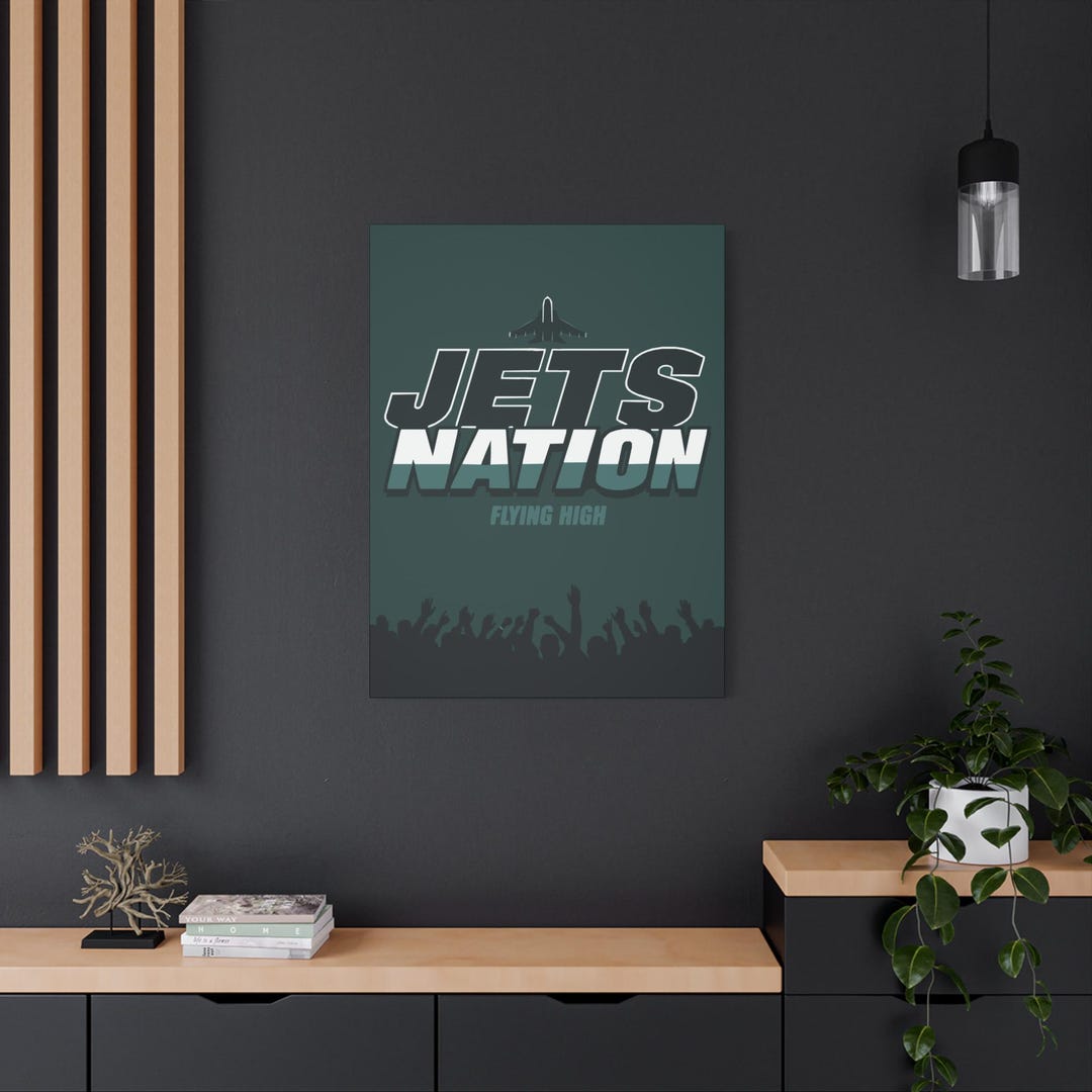 Canvas Print, New York Jets Fan Art, Wall Decor, Sports Fan Gift, Home ...