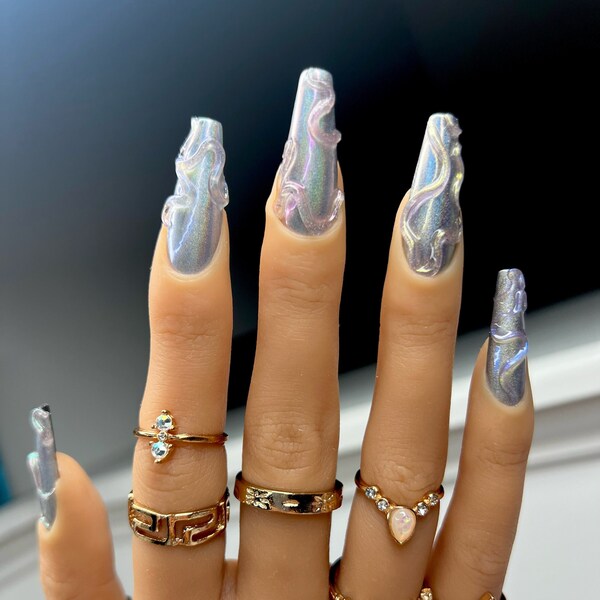 Chrome Nails - Etsy
