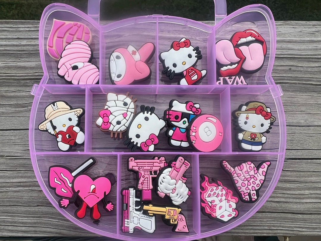 20 Pc Croc Charm Box, Croc Charm Bundle, Kitty Charm, Clog Shoe Charms ...