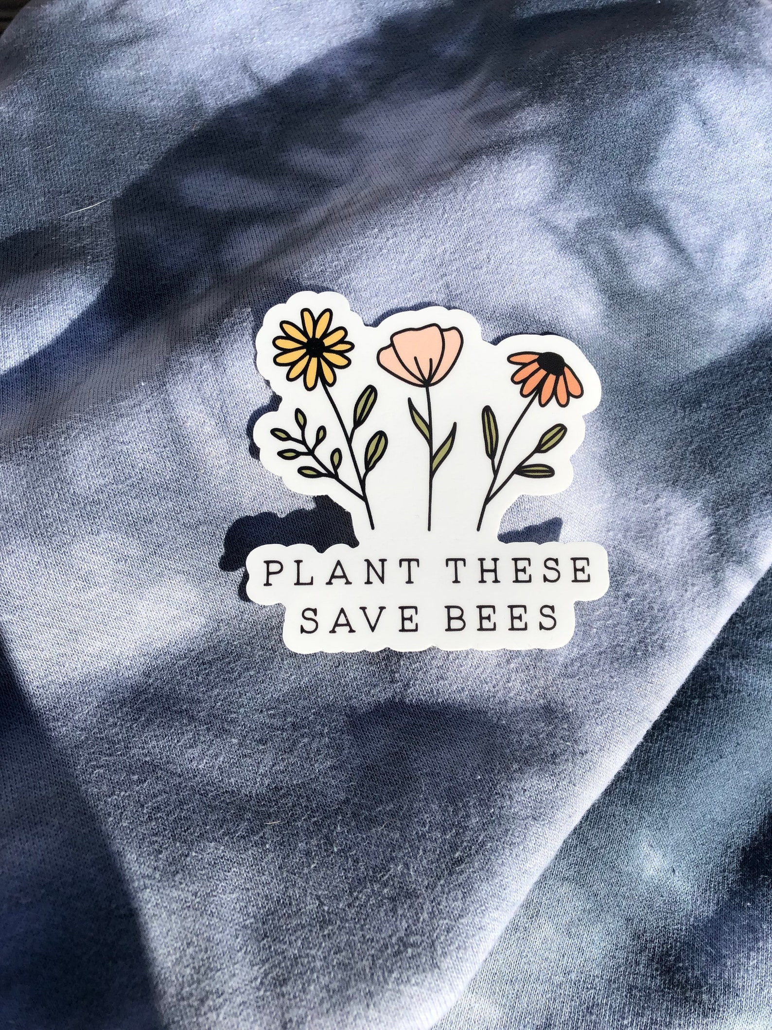 Plant These Save Bees Sticker Flower Bundle Sticker Save - Etsy