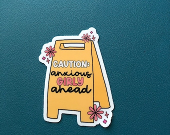 Groovy Aesthetic Bumper Sticker for Anxious Driver: Honking Makes Me ...