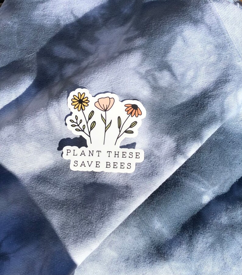 Plant These Save Bees Sticker Flower Bundle Sticker Save - Etsy