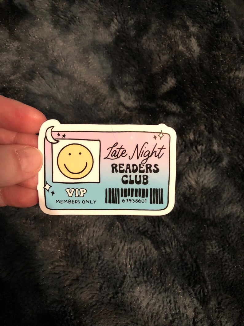 Late Night Readers Club Sticker Book Lovers Booktok - Etsy