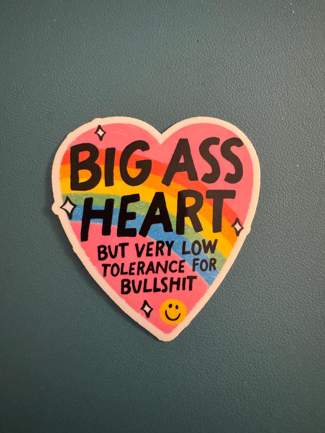 Big Ass Heart but Very Low Tolerance for Bullshit Vinyl Sticker ...