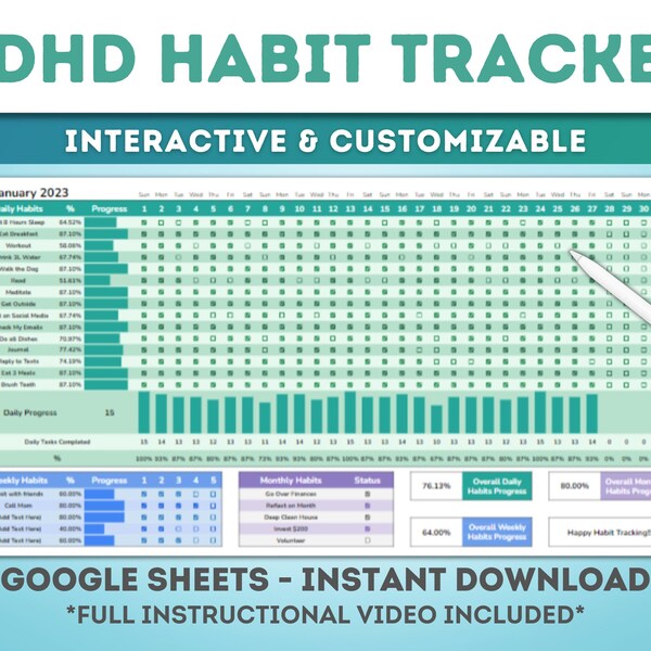 Task and Habit Tracker - Etsy