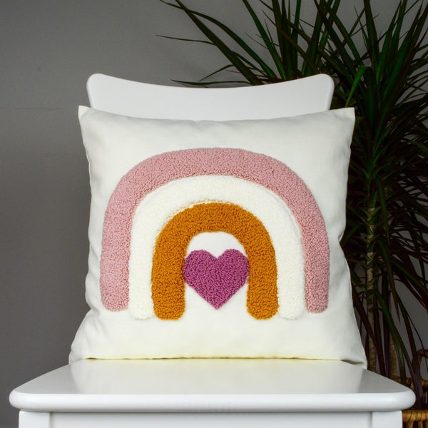 Rainbow Pillow - Etsy