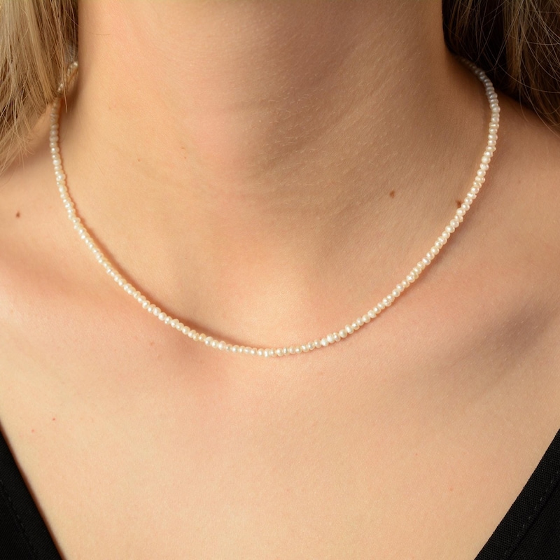 Mini Tiny Seed Pearl Necklace - Etsy