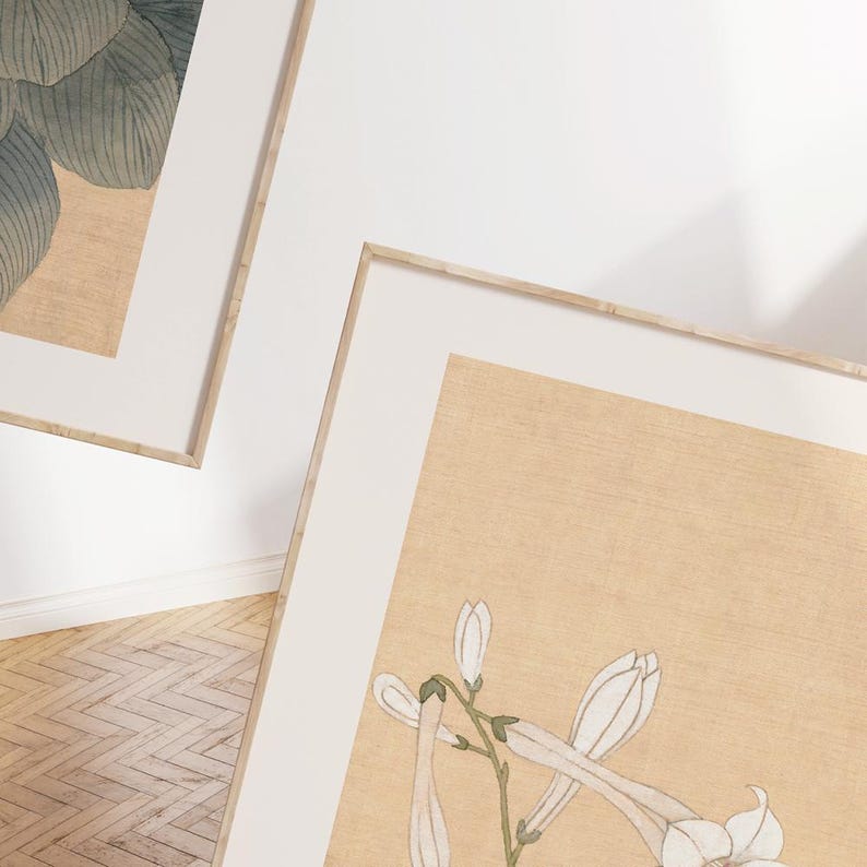 Hosta Flowers Wall Art Print – Korean Heritage Asian Art Botanical ...