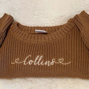 Personalized Baby and Toddler Sweater With Embroidered Name Embroidered ...