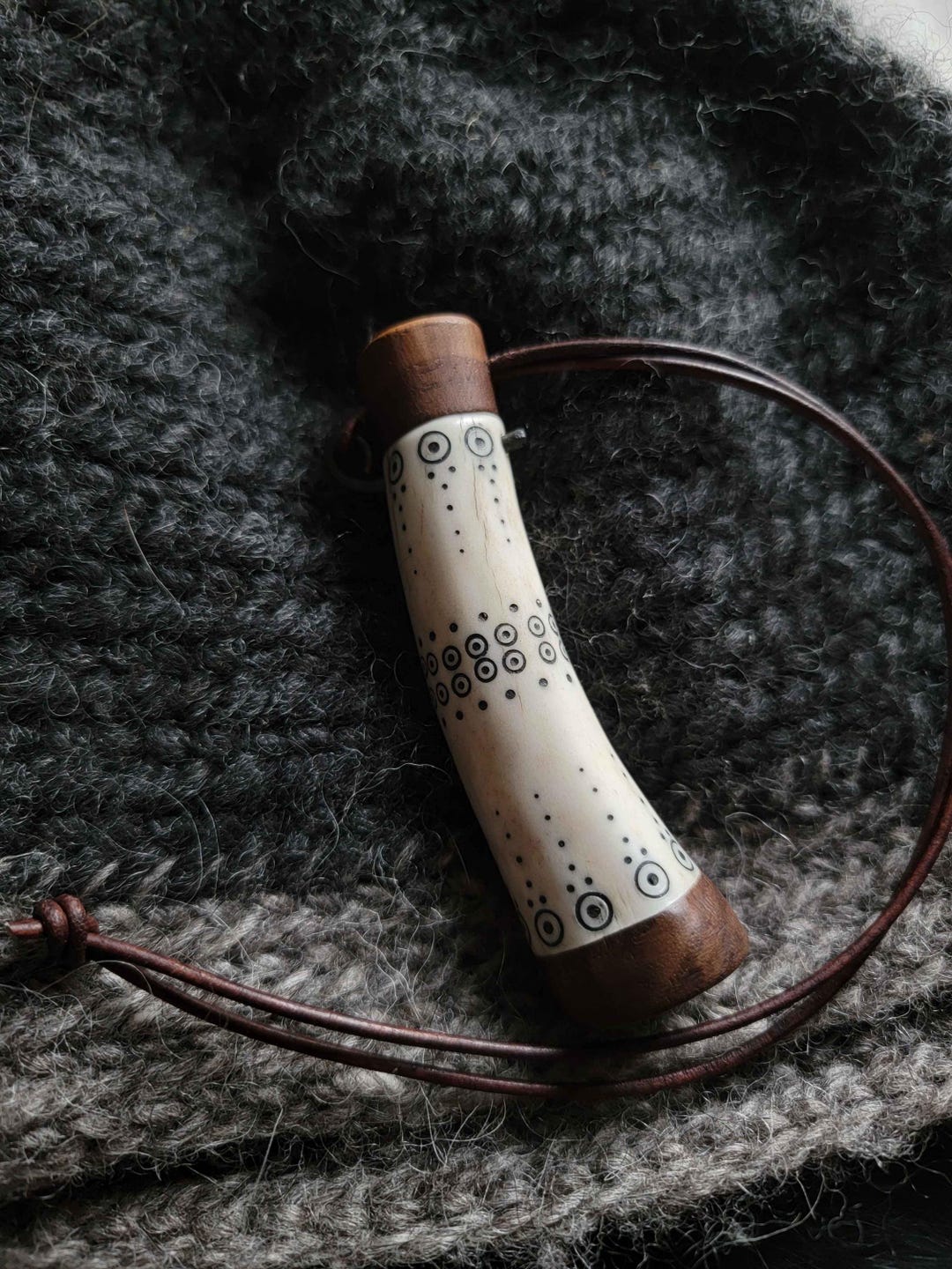 Viking Needle Case Kit, Made From Elk Antler With Traditional Designs ...