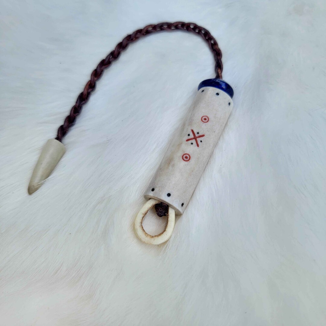 Viking Needle Case Antler Needle Kit Handmade Glass Bead Fits 1.75 Inch ...