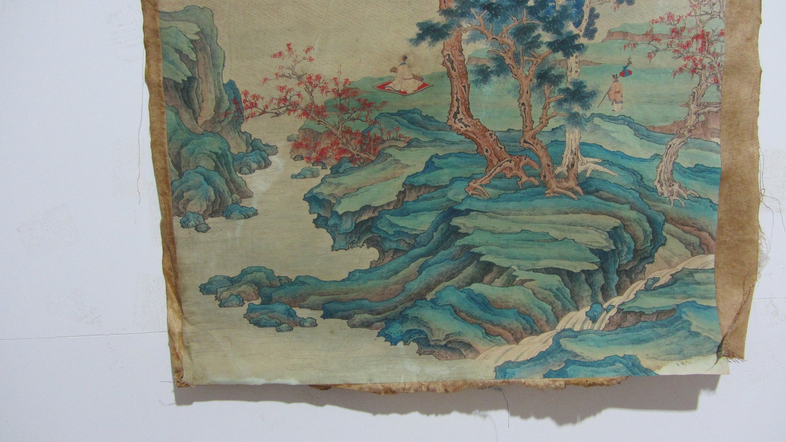 Large Chinese Old Paper Painting A Friend From Far Away Art Old Water ...