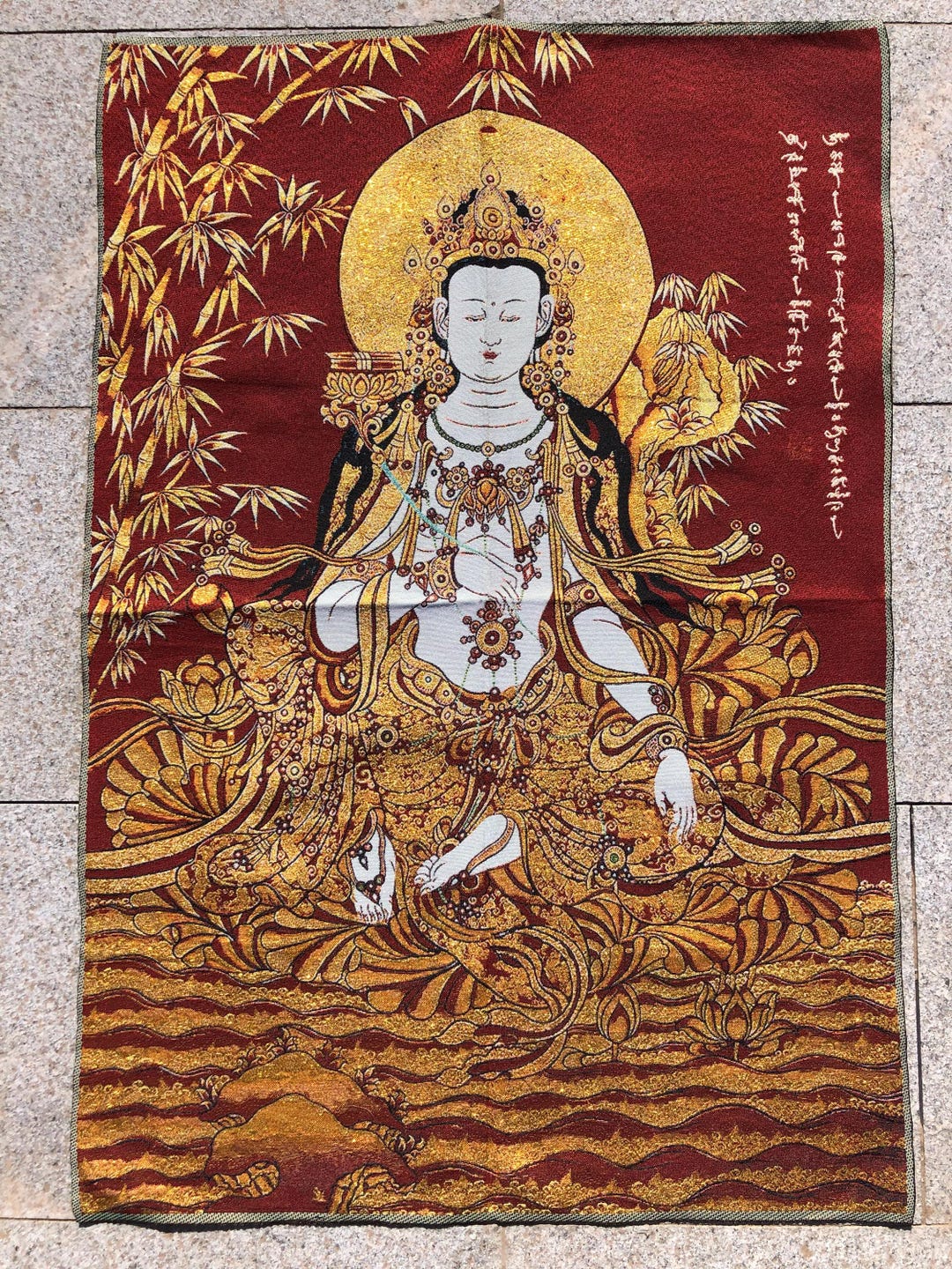 Quan Yin Thangka, Tibetan Kuan Yin Thangka Painting, Vintage ...