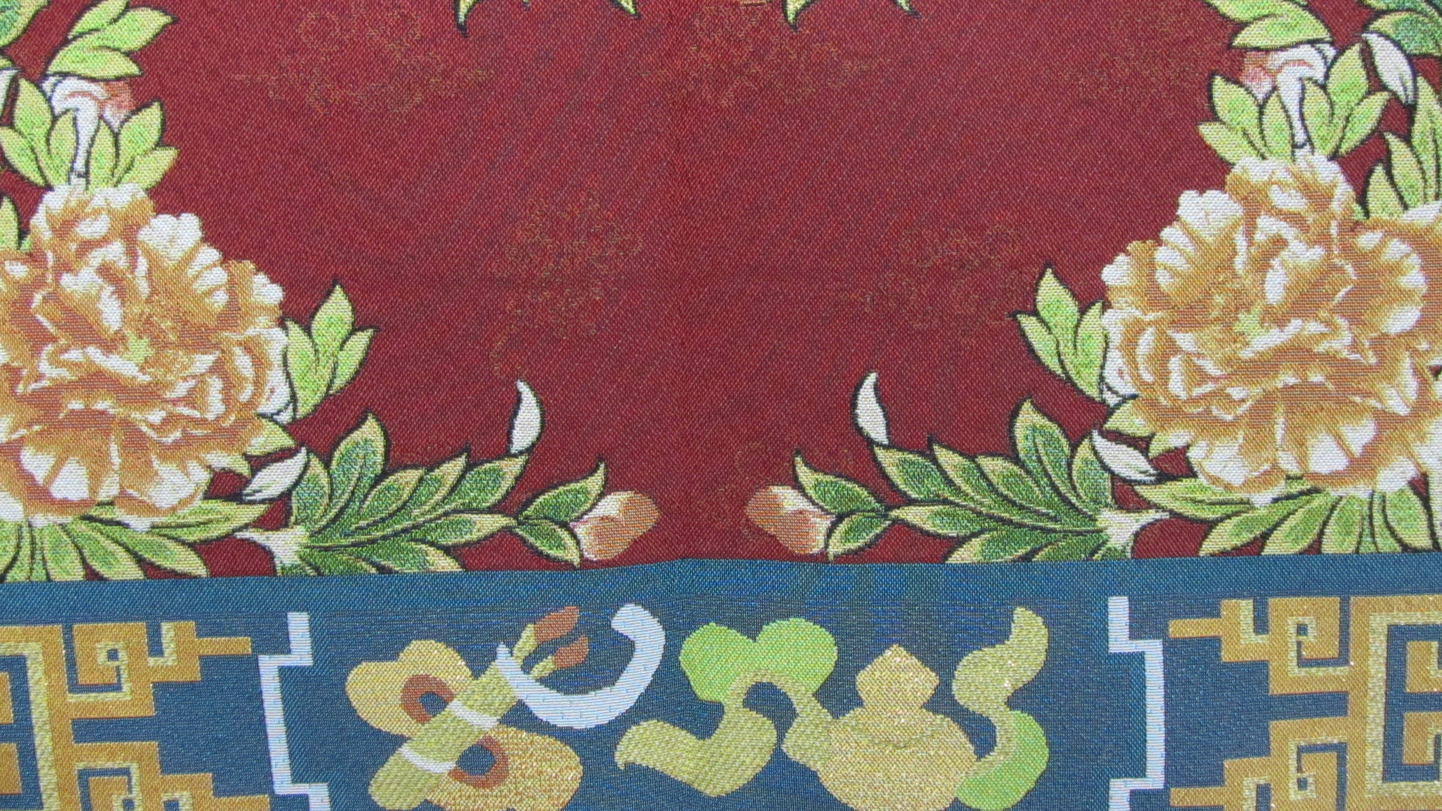 Tibetan Thangka Silk Print Painting Buddhist Deity Crafts Double Fish ...