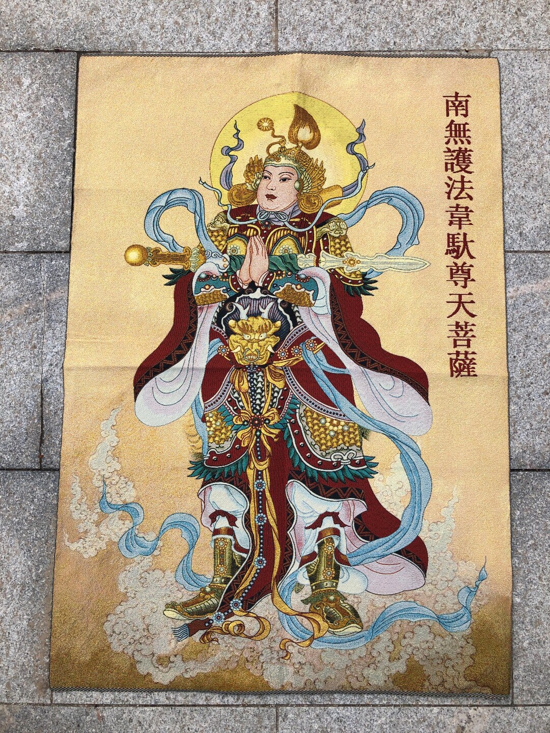 Skanda Buddha 35" Thangka Wei Tuo Bodhisattva, Mandala Art Images ...
