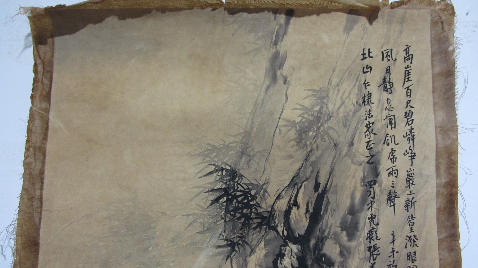 Old Large Chinese Paper Painting Art Three Tiger Animals Painting Water ...