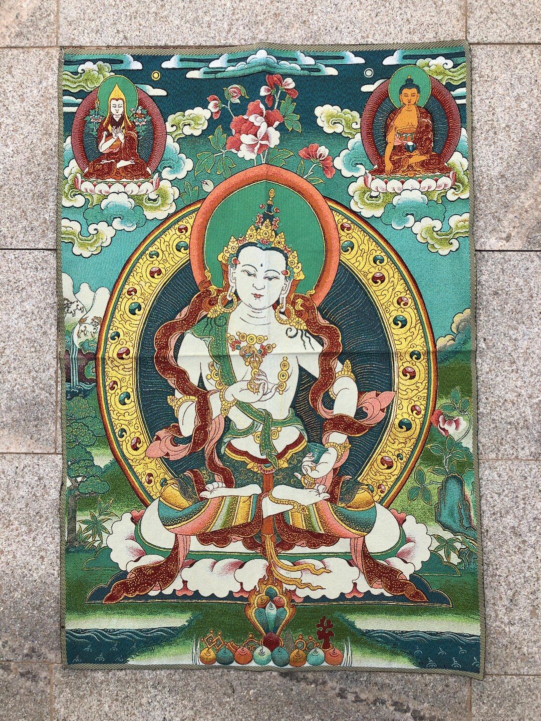 Tibetan Temple Thangka, Buddha Life Story Art, Bodhisattva Vajrasattva ...