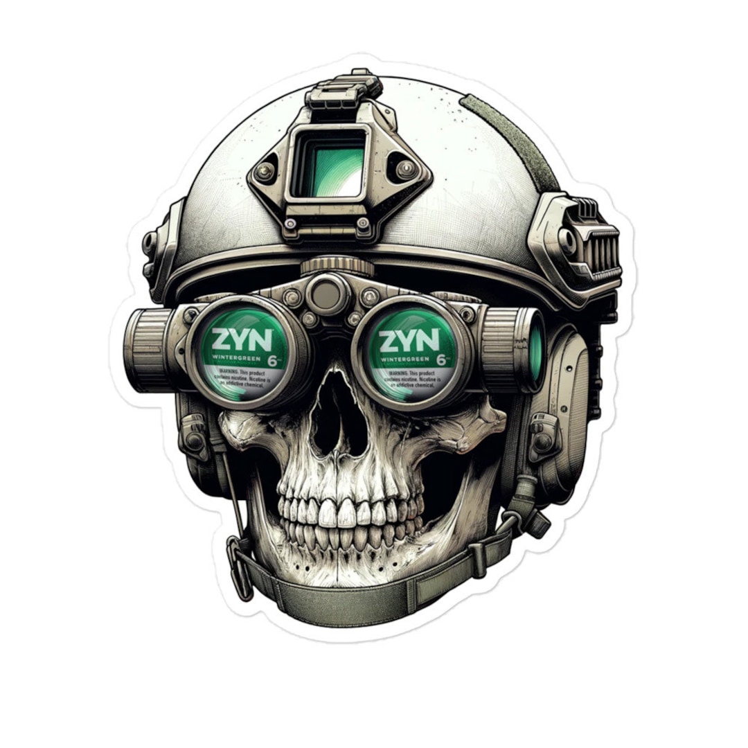 Night Vizyn Skull Sticker Zyn Wintergreen Funny Decal - Etsy